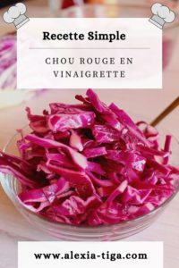 Chou rouge mariné au vinaigre — Recette de salade facile — Alexia Tiga